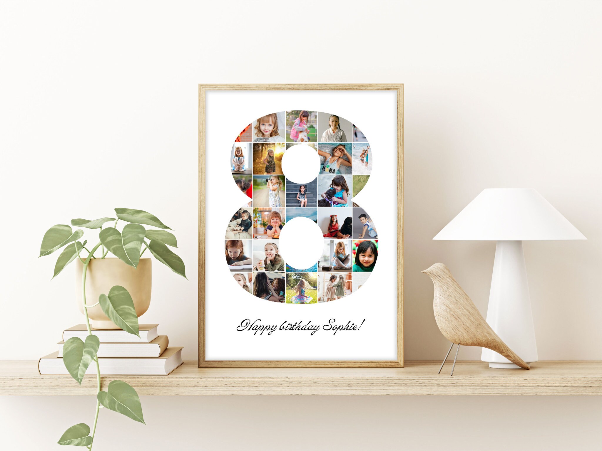 Custom 8th Birthday Digital Photo Collage 8th Birthday Gift Baby Photo ...