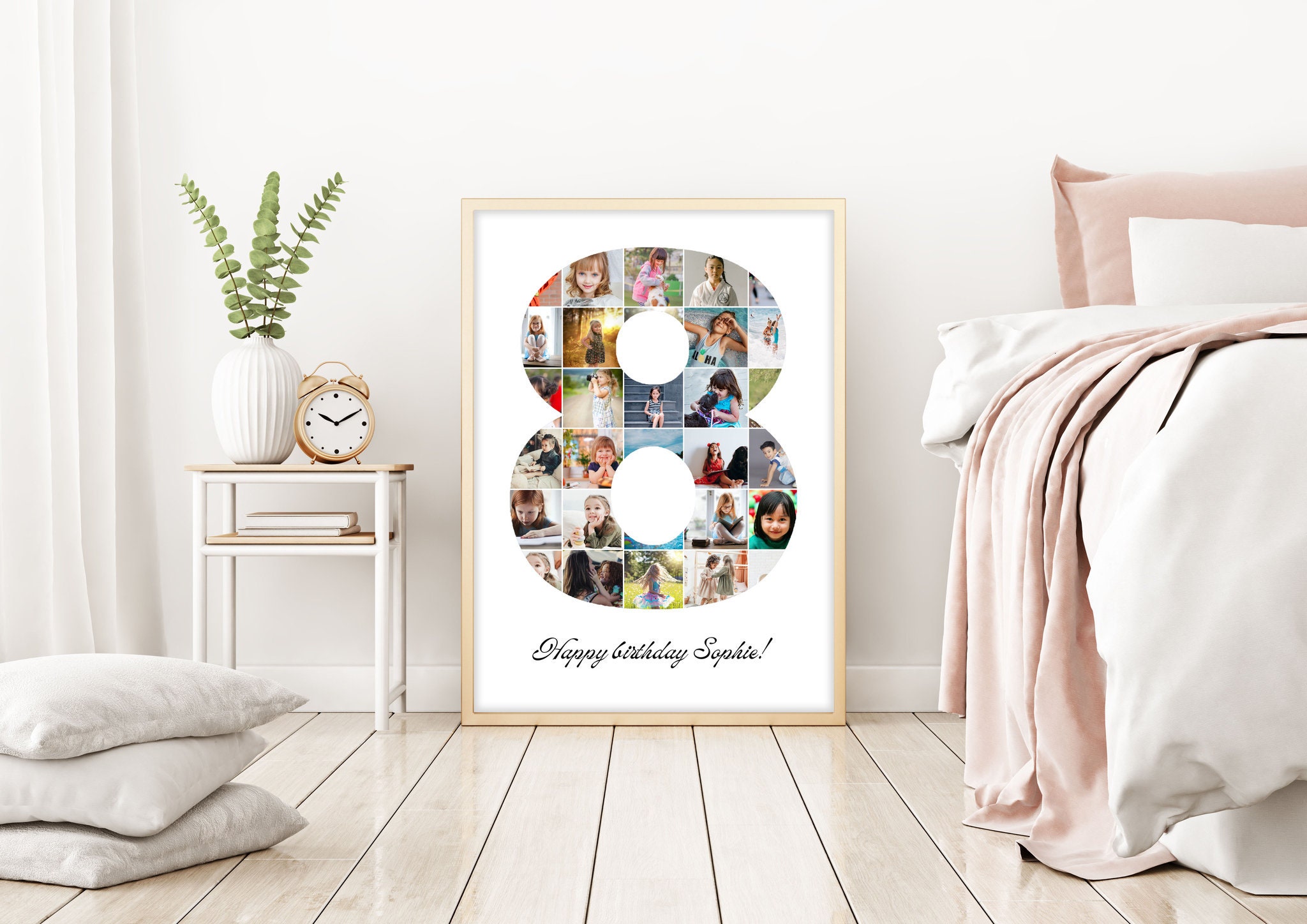 Custom 8th Birthday Digital Photo Collage 8th Birthday Gift Baby Photo ...