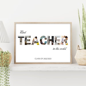 Custom Teacher Photo Collage | Printable Teacher Appreciation Gift ...
