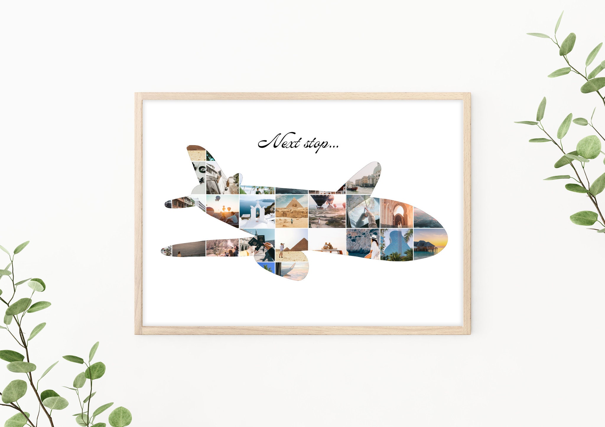 Airplane Photo Collage Digital Wall Art Airplane Nursery Room Decor ...