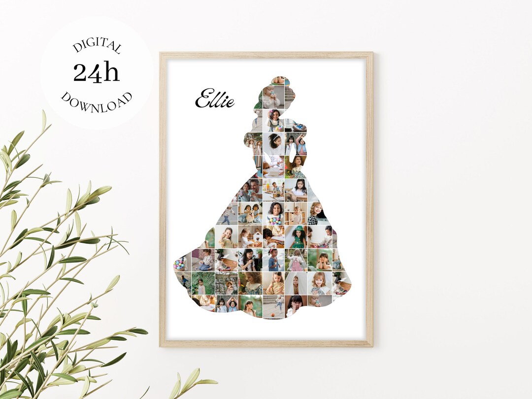 Custom Princess Poster From Photos | Beauty and the Beast Room Decor ...