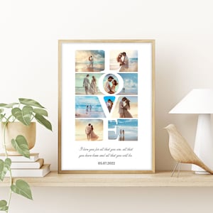 Custom Love Photo Collage | Printable Gift for Boyfriend | Wedding Gift ...