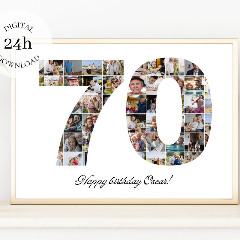 70th Photo Collage - Etsy