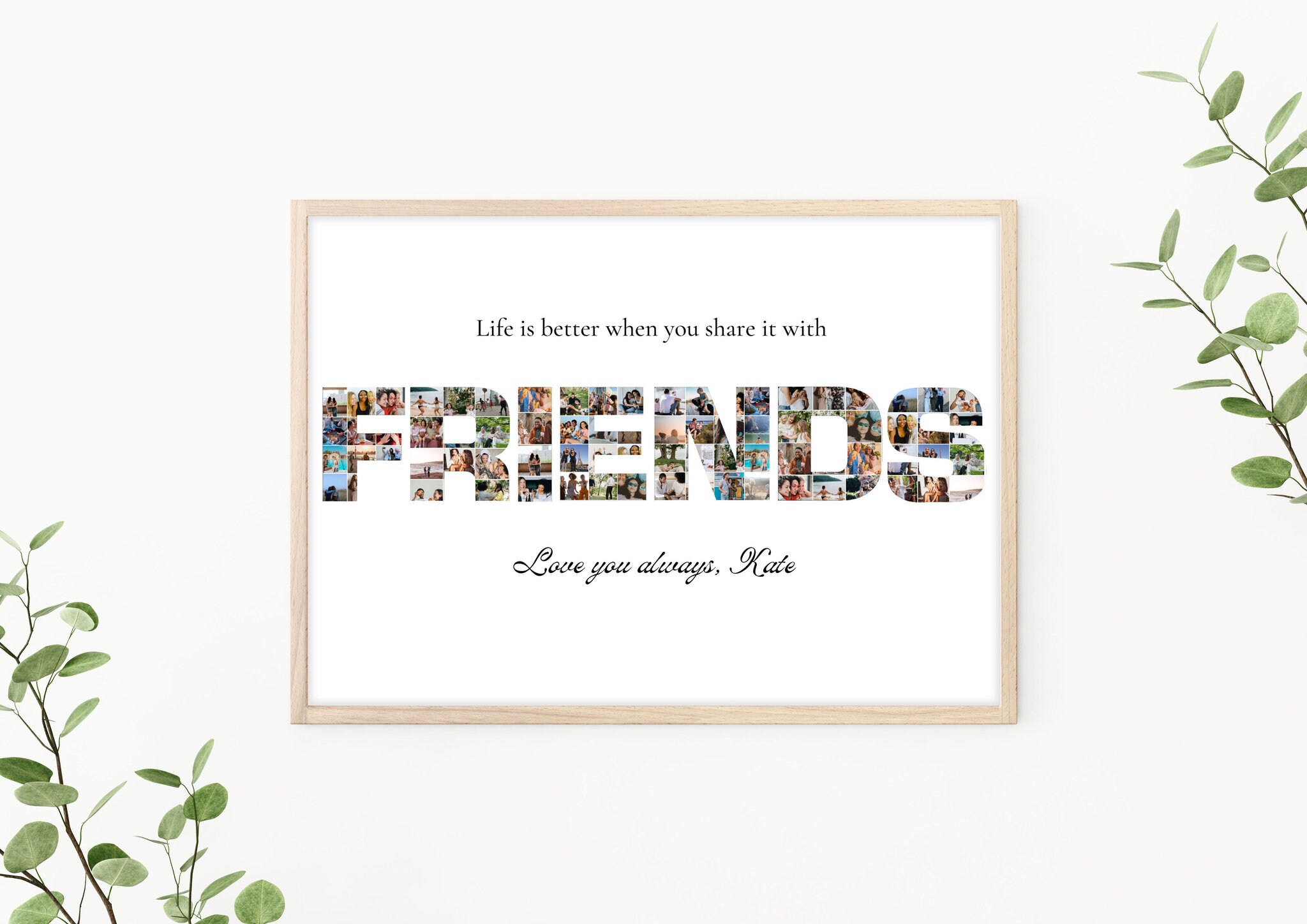 Bestfriends Digital Printable Photo Collage Birthday Poster - Etsy