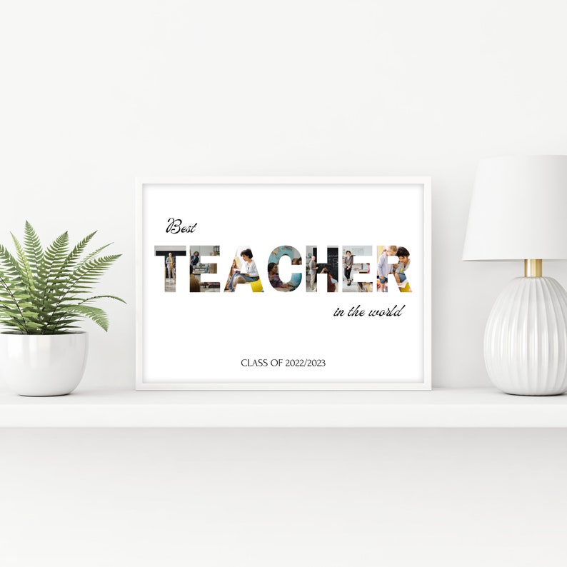 Custom Teacher Photo Collage Printable Teacher Appreciation - Etsy