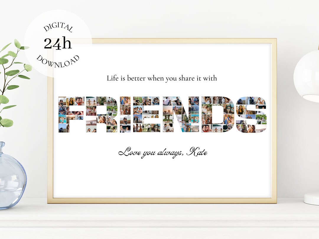 Bestfriends Digital Printable Photo Collage | Birthday Poster for Best ...