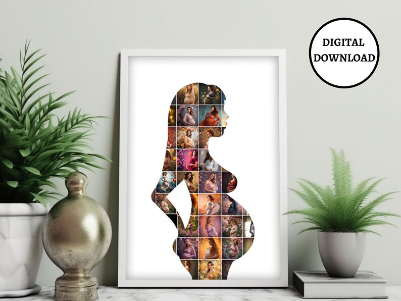 Personalized Pregnant Woman Poster Custom Family Portrait - Etsy