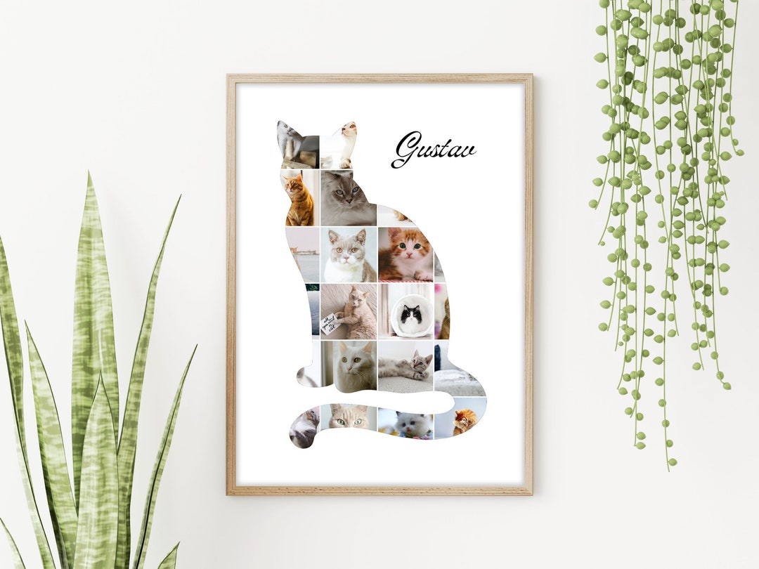 Cat Photo Collage Cats Gift for Kids Anniversary Gift for Couples With ...