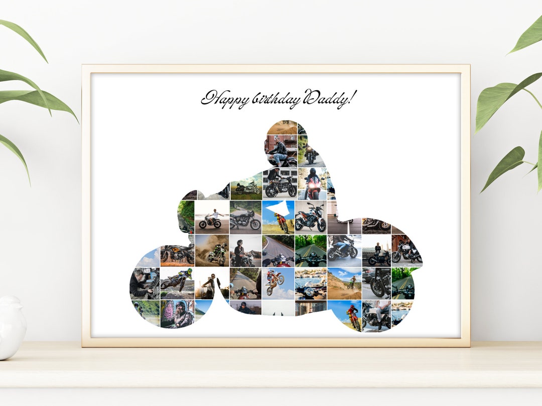 Custom Motorcycle Photo Collage | Father's Day Gifts for Motorcycle ...