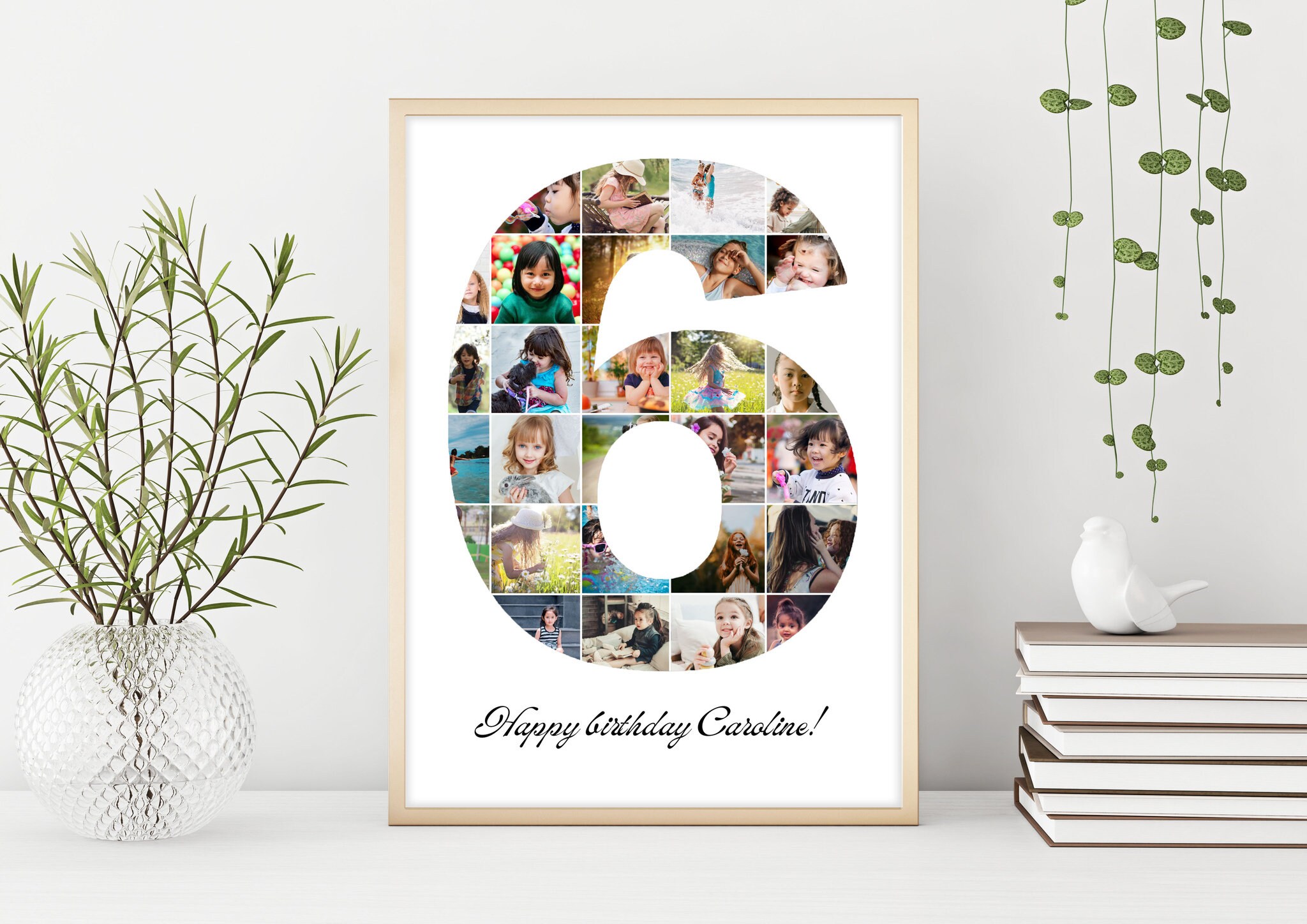 Custom 6th Birthday Digital Photo Collage 6th Birthday Gift - Etsy