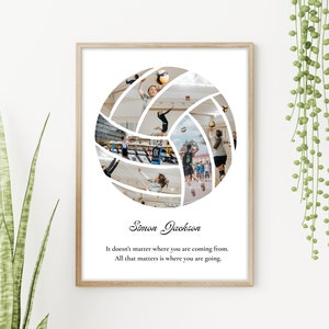Custom Voleyball Photo Collage Volleyball Player Gifts Senior Night ...