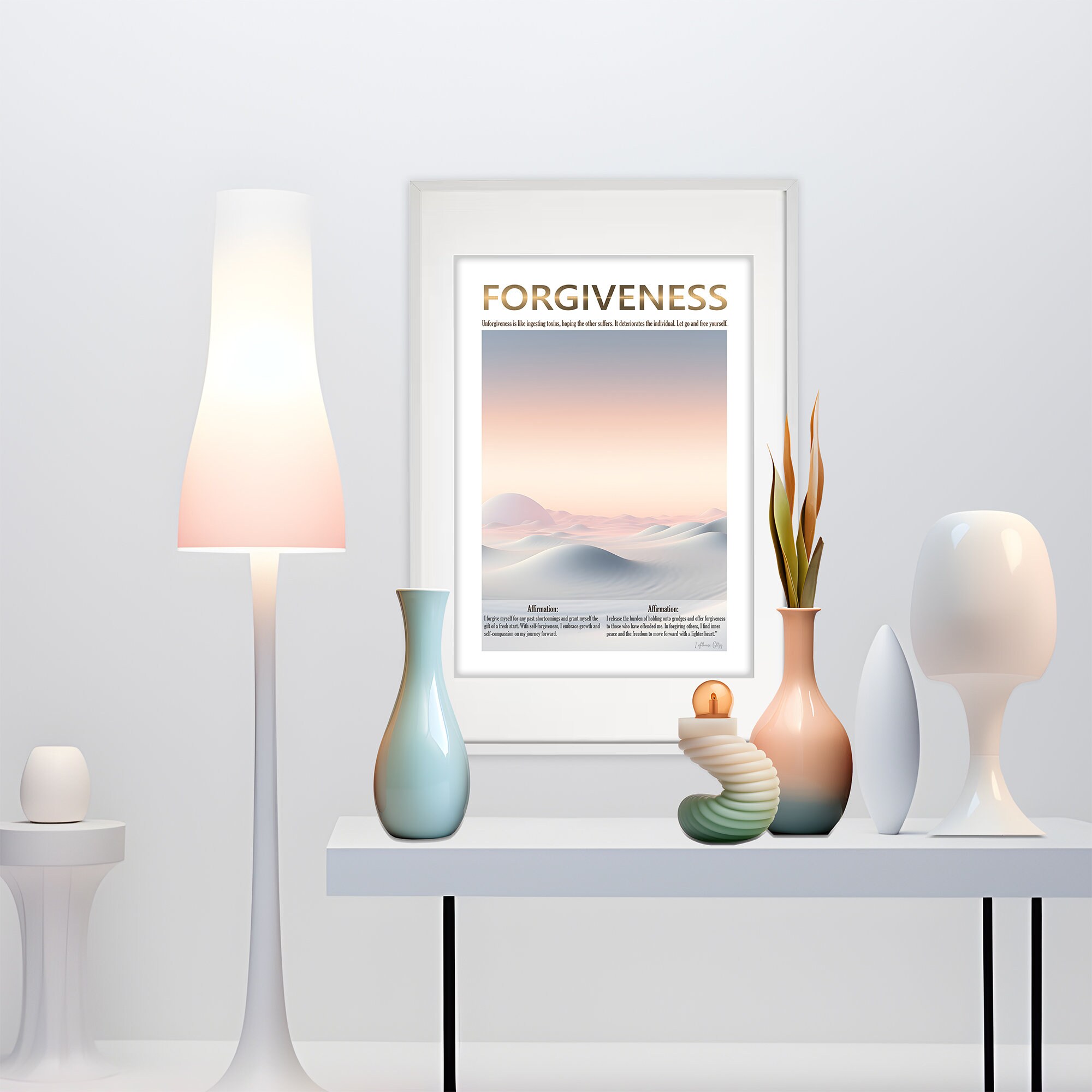 Forgiveness Art Printables, Letting Go Affirmation Inspirational Poster ...