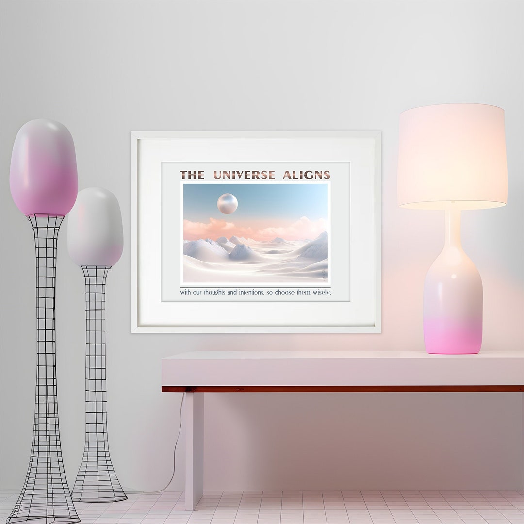 The Universe Gift, Positive Quotes Wall Art Spiritual Affirmation ...