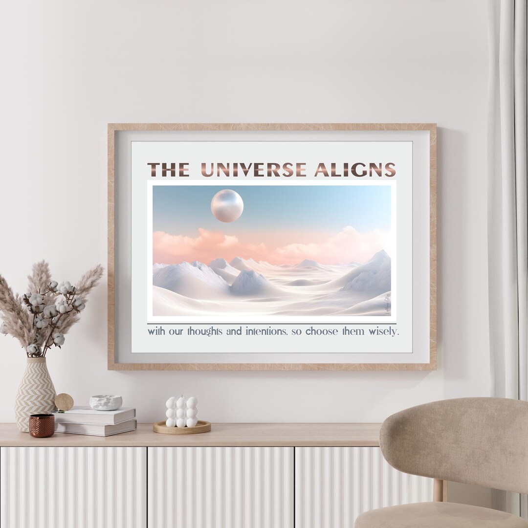 The Universe Gift, Positive Quotes Wall Art Spiritual Affirmation ...