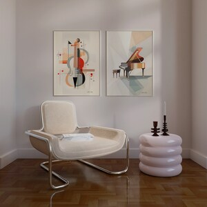 Set of 3 Music Posters, Printable Music Wall Art, Abstract Music ...