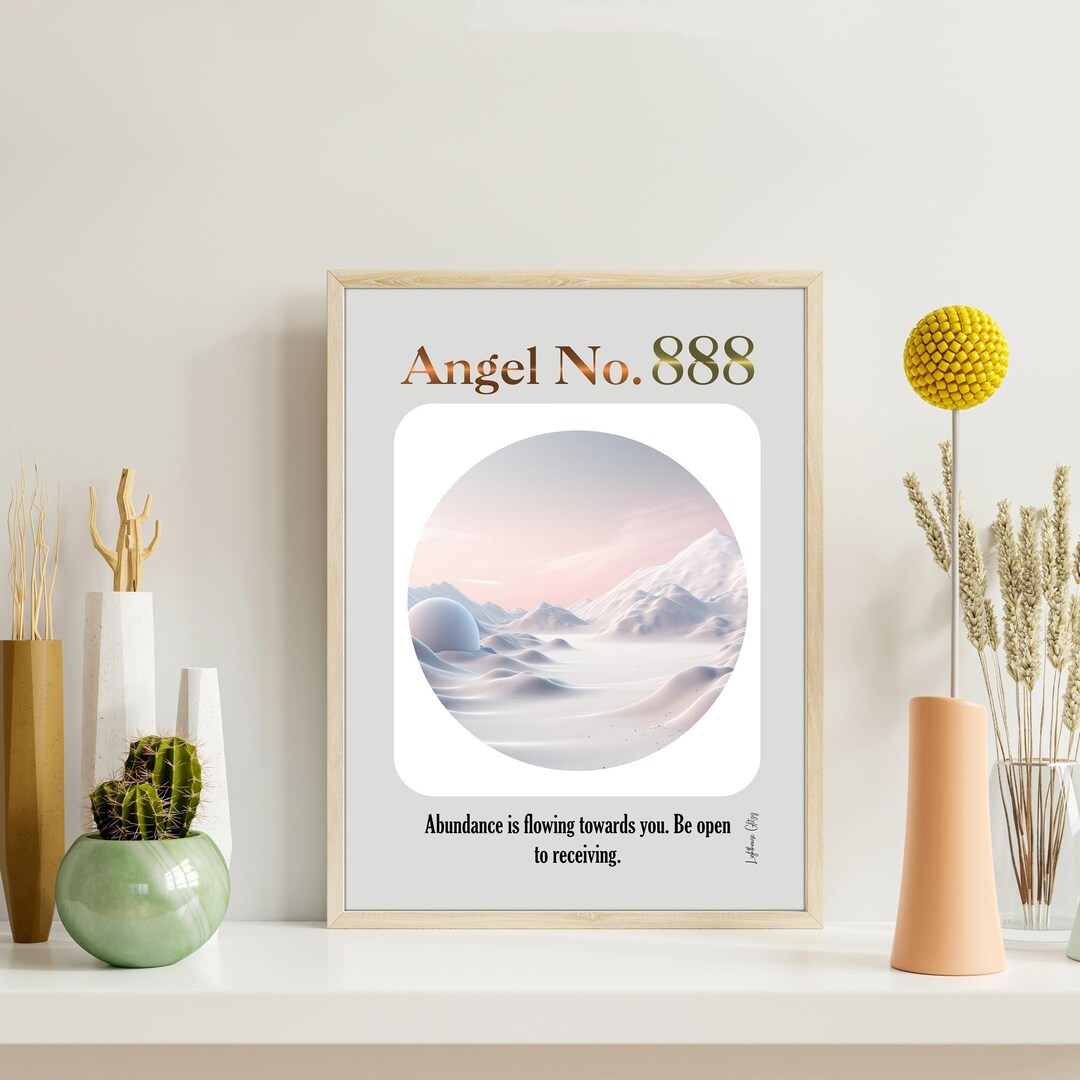 Angel Number 888 Aura Poster, Energy Wall Art Spiritual Printables ...