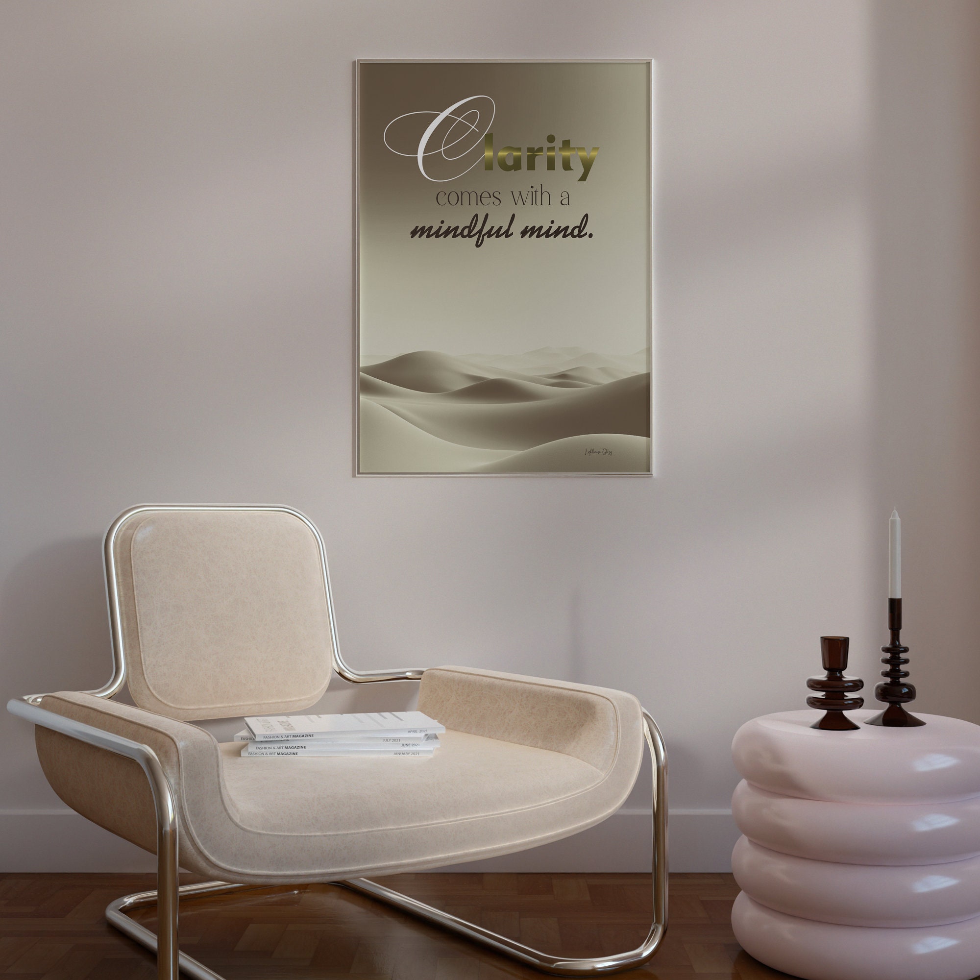 Mindfulness Poster Mindful Wall Art Print, Mindfulness Gift Manifest ...