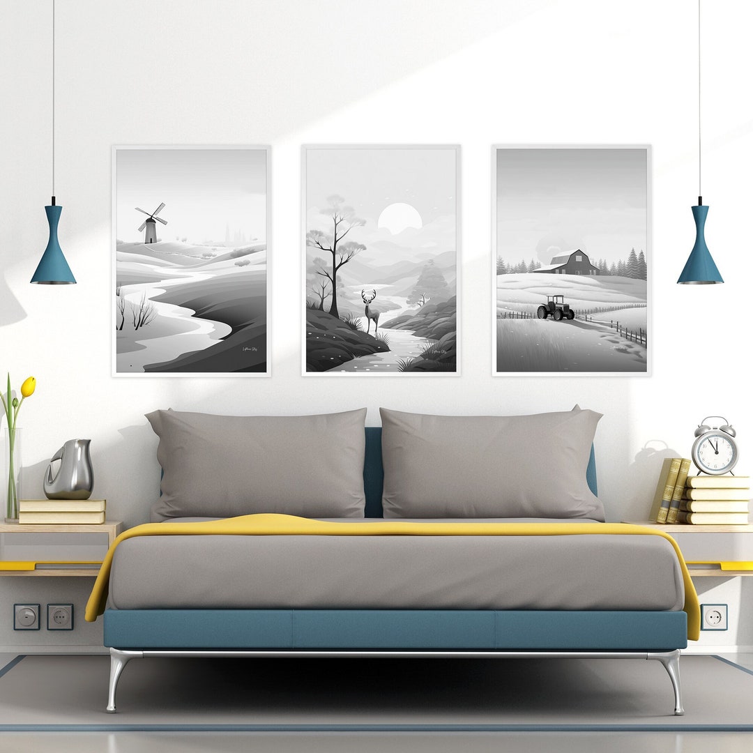 Farmhouse Prints Country Decor Black and White Farmhouse Decor ...