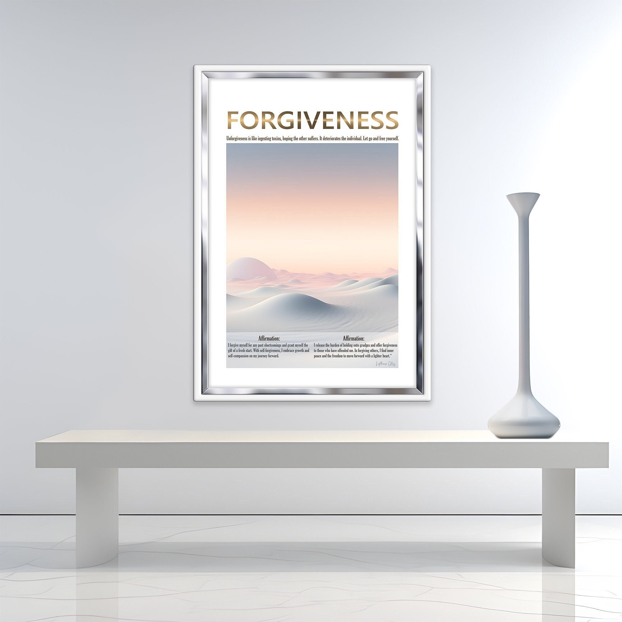 Forgiveness Art Printables, Letting Go Affirmation Inspirational Poster ...