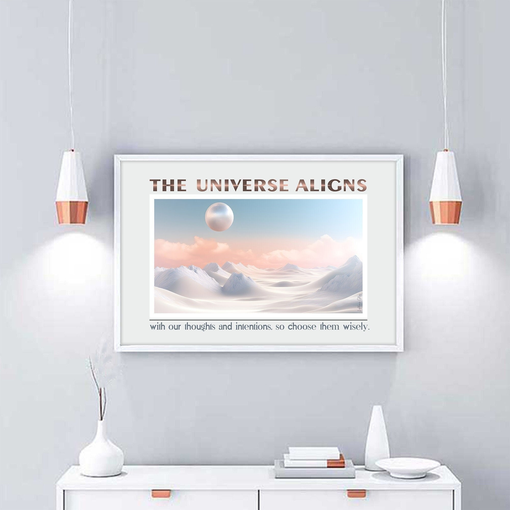 The Universe Gift, Positive Quotes Wall Art Spiritual Affirmation ...