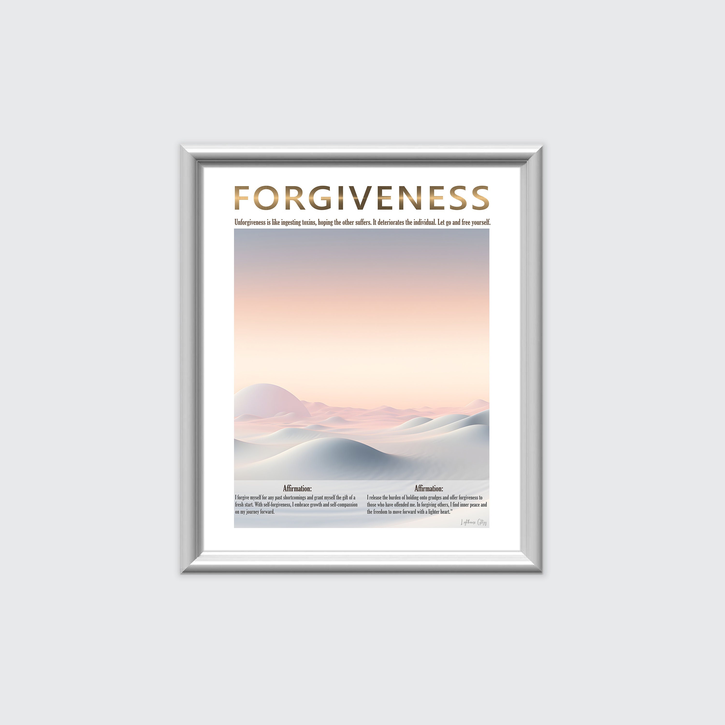 Forgiveness Art Printables, Letting Go Affirmation Inspirational Poster ...