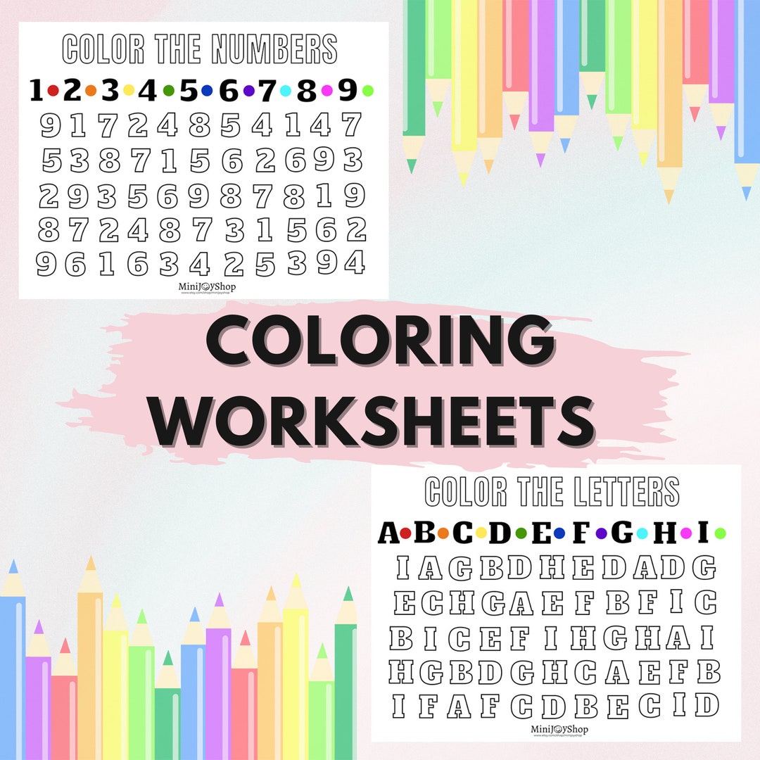 Coloring Worksheet, Coloring Worksheets, Worksheets for Kids, Instant ...