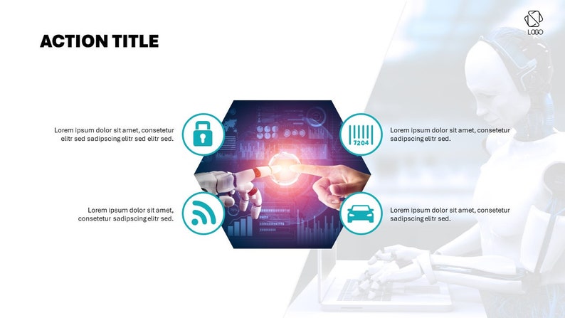 Animated Powerpoint Template Futuristic Design - Etsy