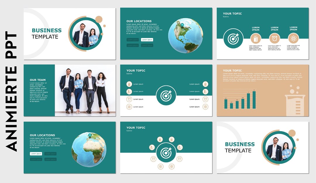 Animated Powerpoint Template Business Template - Etsy