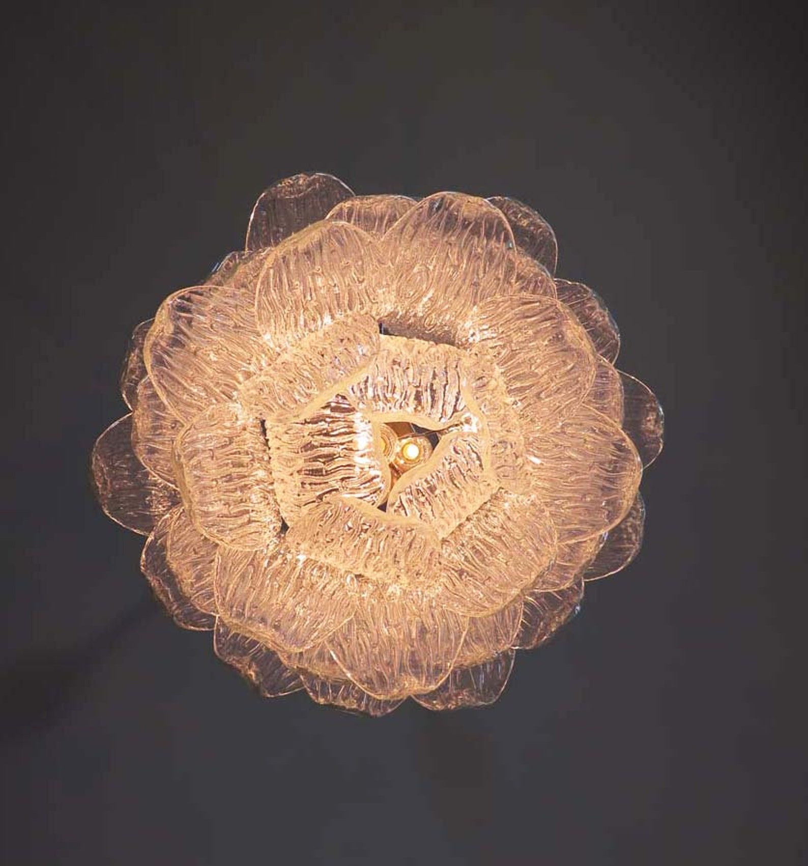 Italian Murano Glass Chandelier - 38 Trasparent Glasses - Etsy