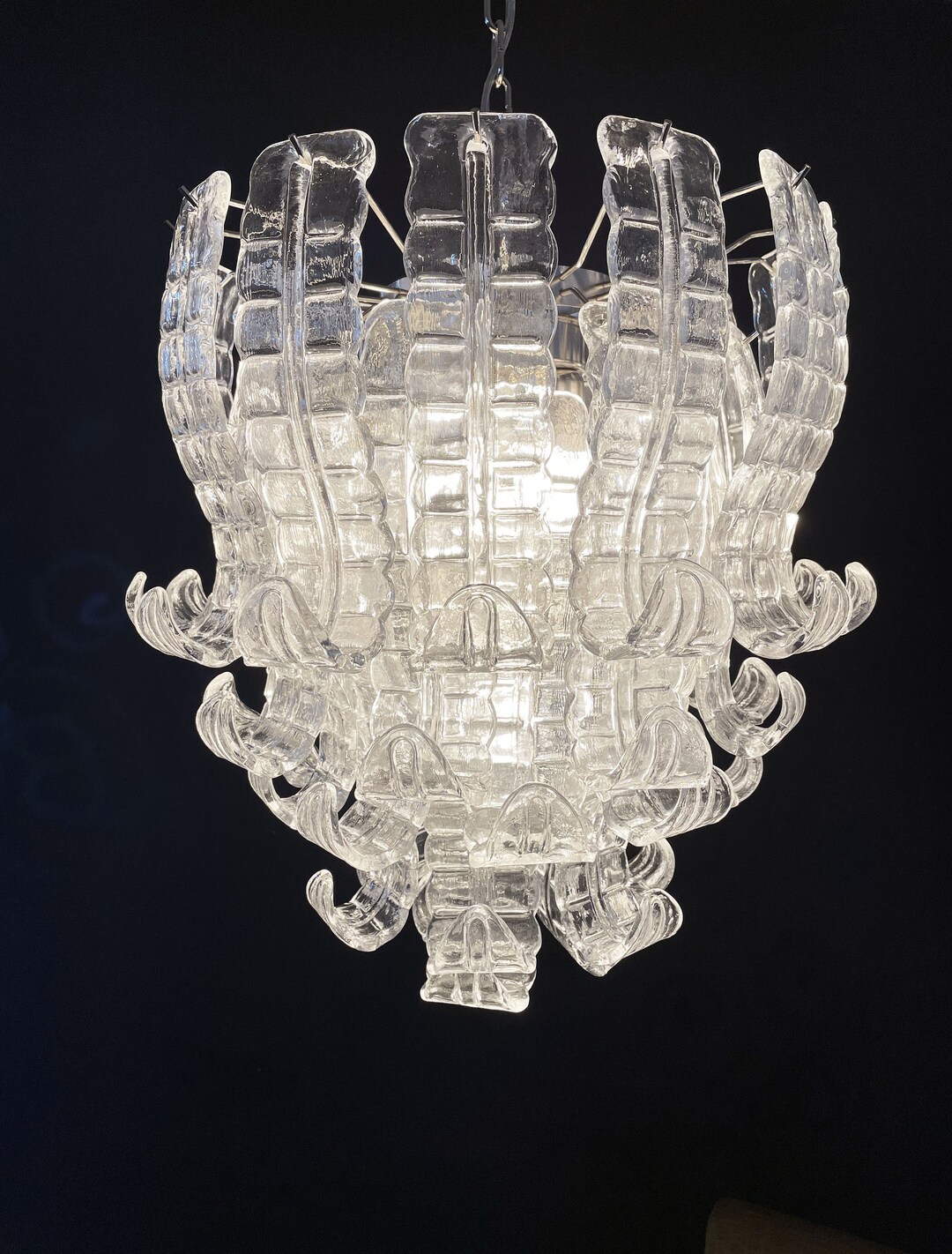 Italian Murano Glass Chandelier - Six-tier Felci Design - Etsy