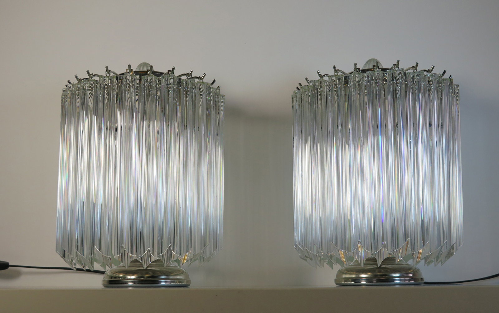 Shiny Quadriedri Table Lamp - Venini Style - Luxury Lamp - Etsy