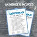 Snowman Riddles, Fun Winter Games for Family, Printable Winter Party ...