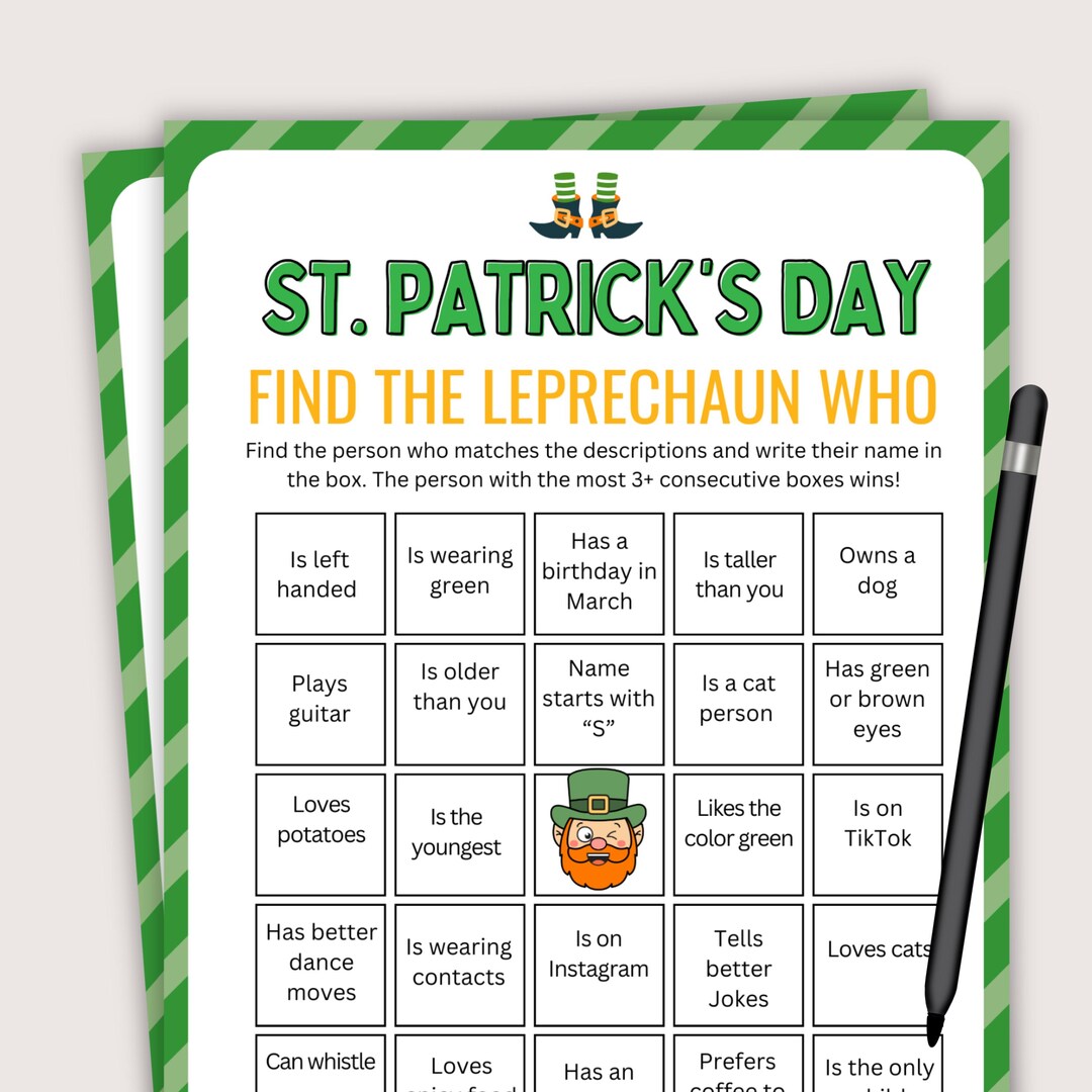 Find the Leprechaun Who, St. Patricks Day Game, Fun St. Patricks Day ...