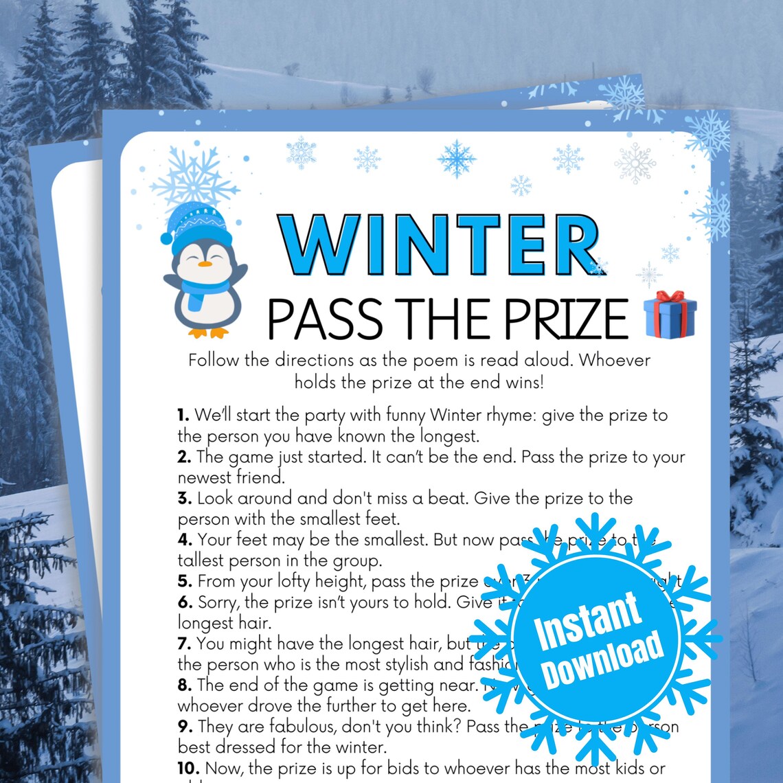 Winter Pass the Prize Game, Fun Winter Party Games for Groups, Winter ...