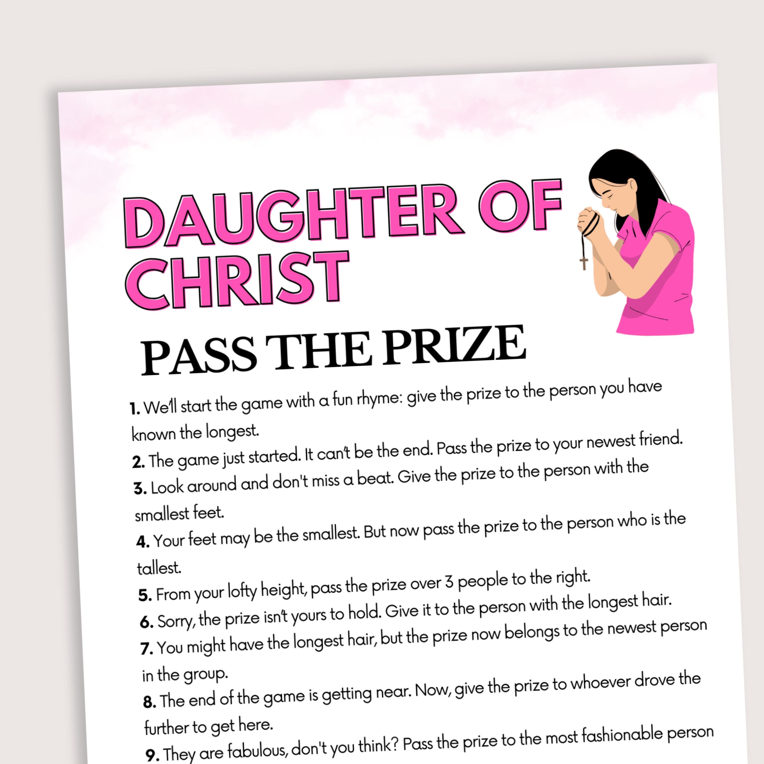 Daughter of Christ Pass the Prize Game, Gift Exchange Game, Fun Womens ...