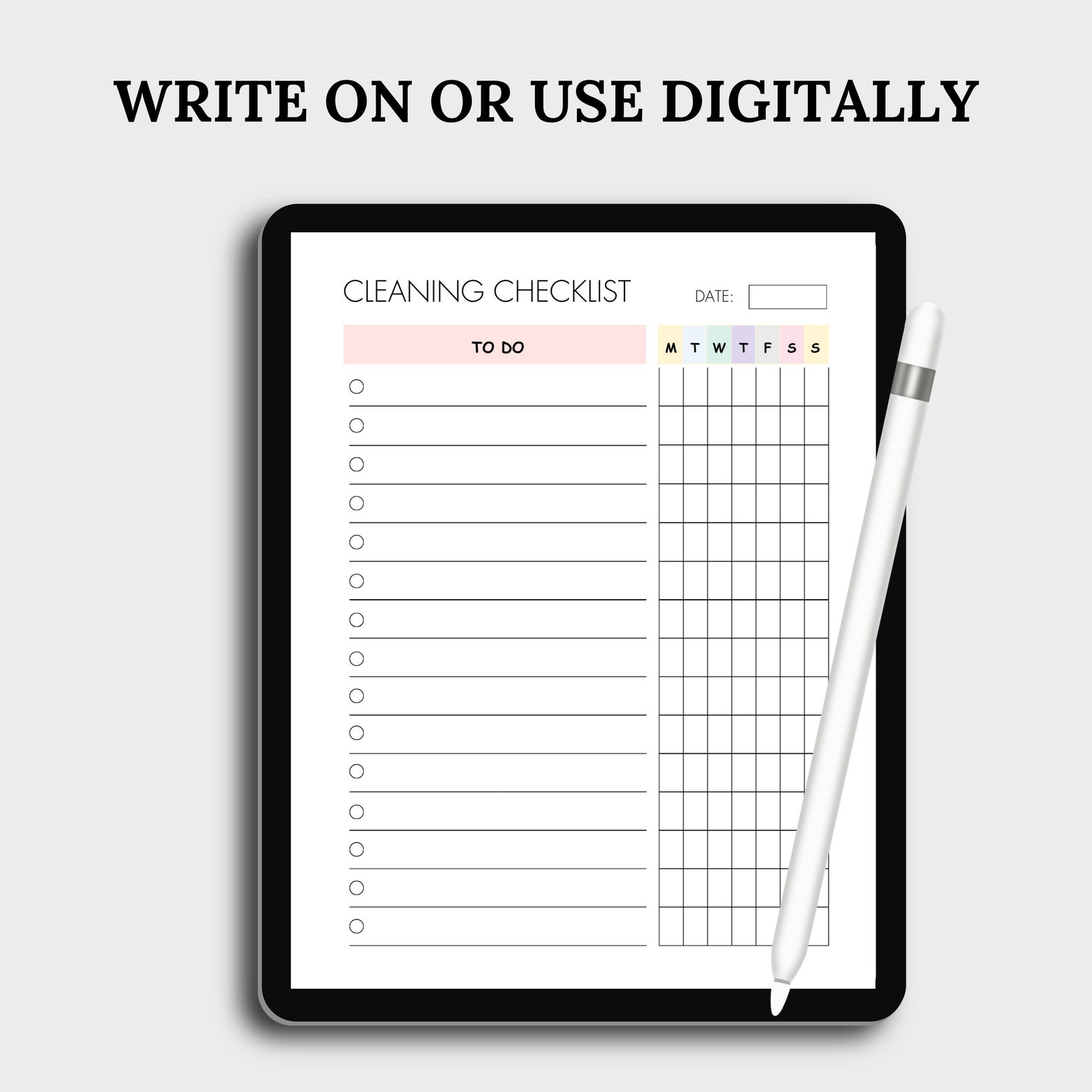 Daily Cleaning Schedule, Printable Weekly Cleaning Tracker, Cleaning ...