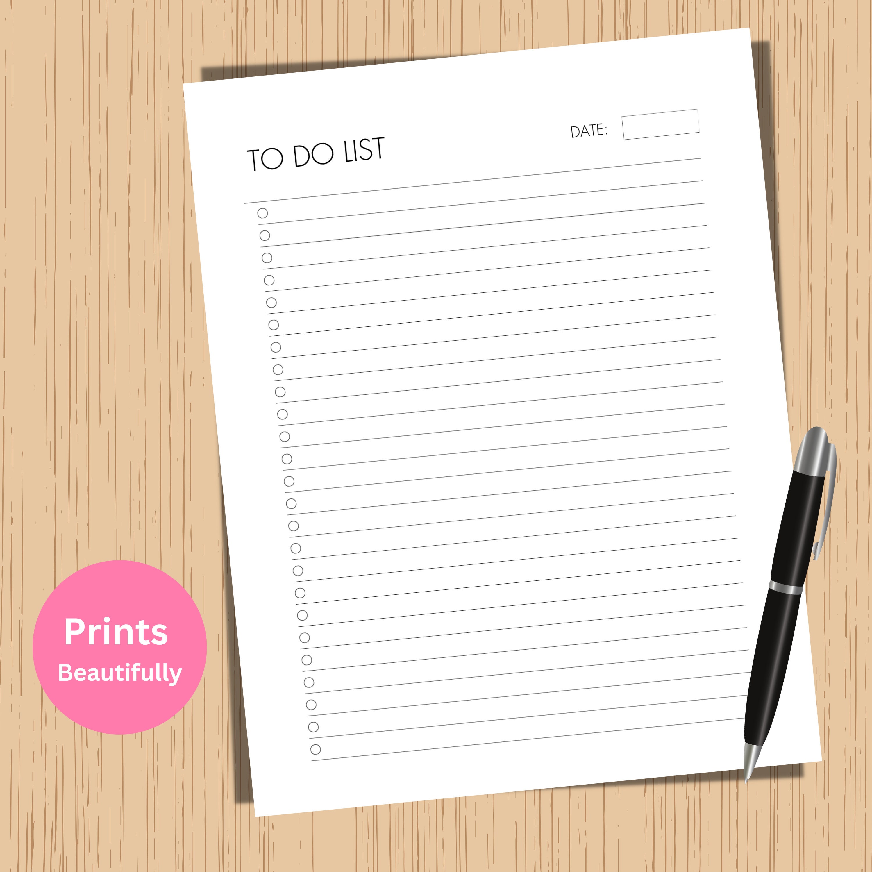 To Do List Template, Printable Task List Template, to Do List With ...