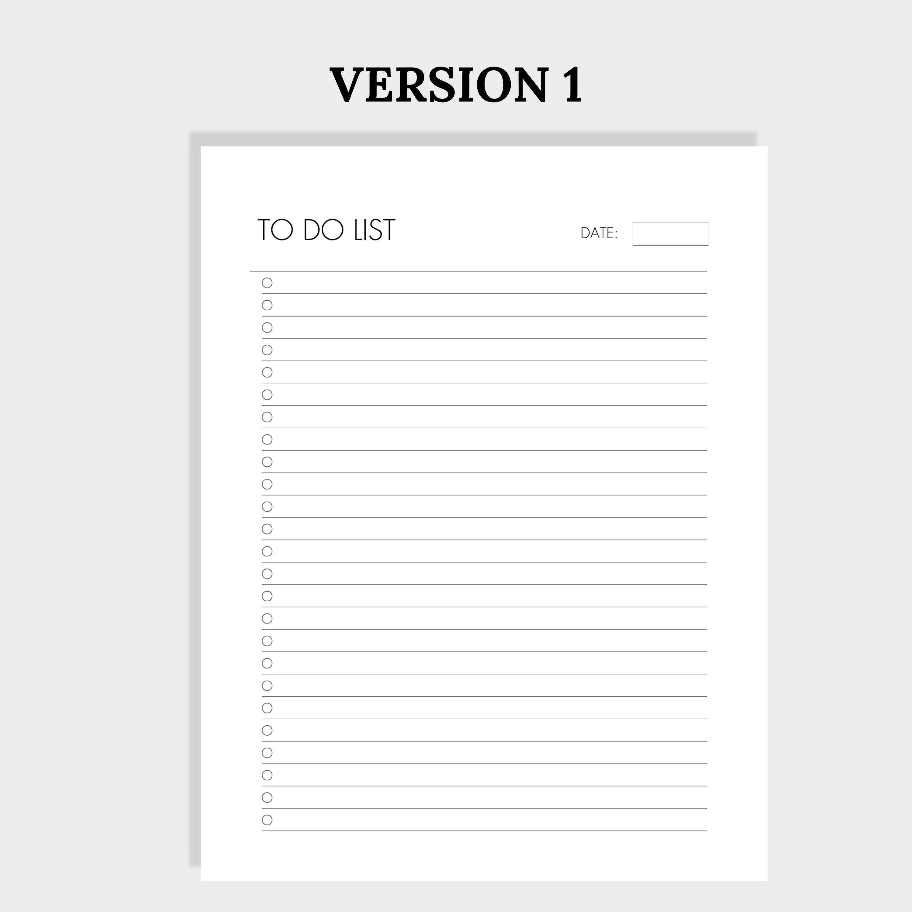 To Do List Template, Printable Task List Template, to Do List With ...