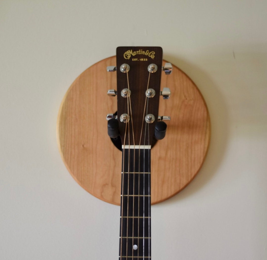 Wall-mount Instrument Holder, Cherry // Solid Wood Instrument Display ...
