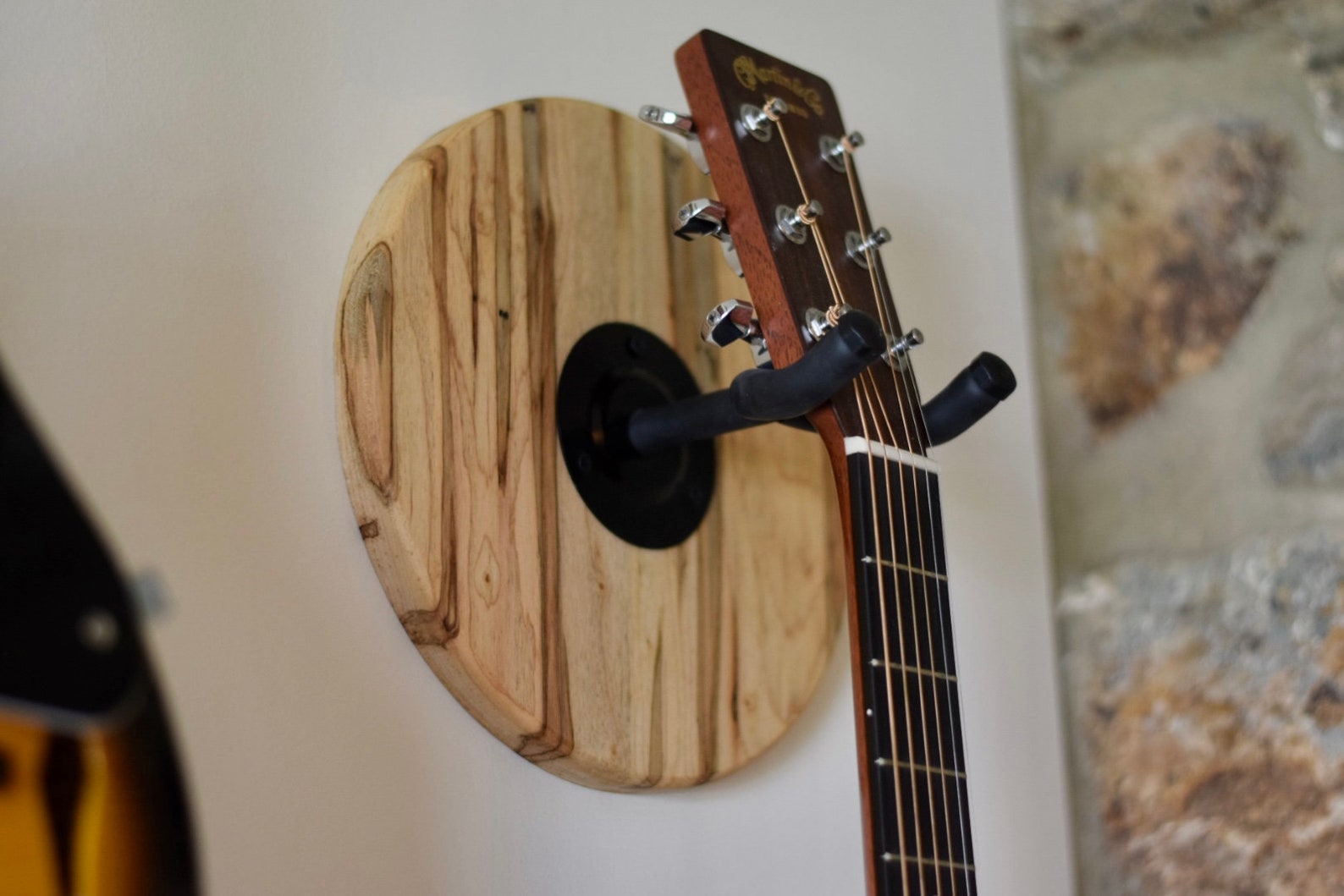 Wall-mount Instrument Holder, Sycamore // Solid Wood Instrument Display ...