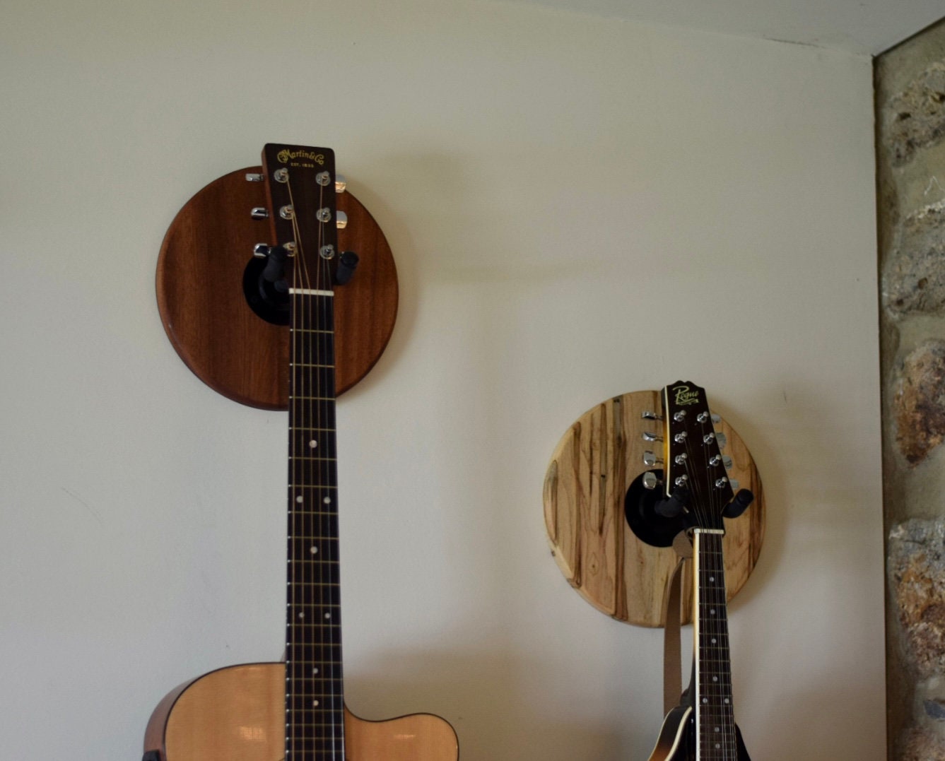 Wall-mount Instrument Holder, Wormy Maple // Solid Wood Instrument ...