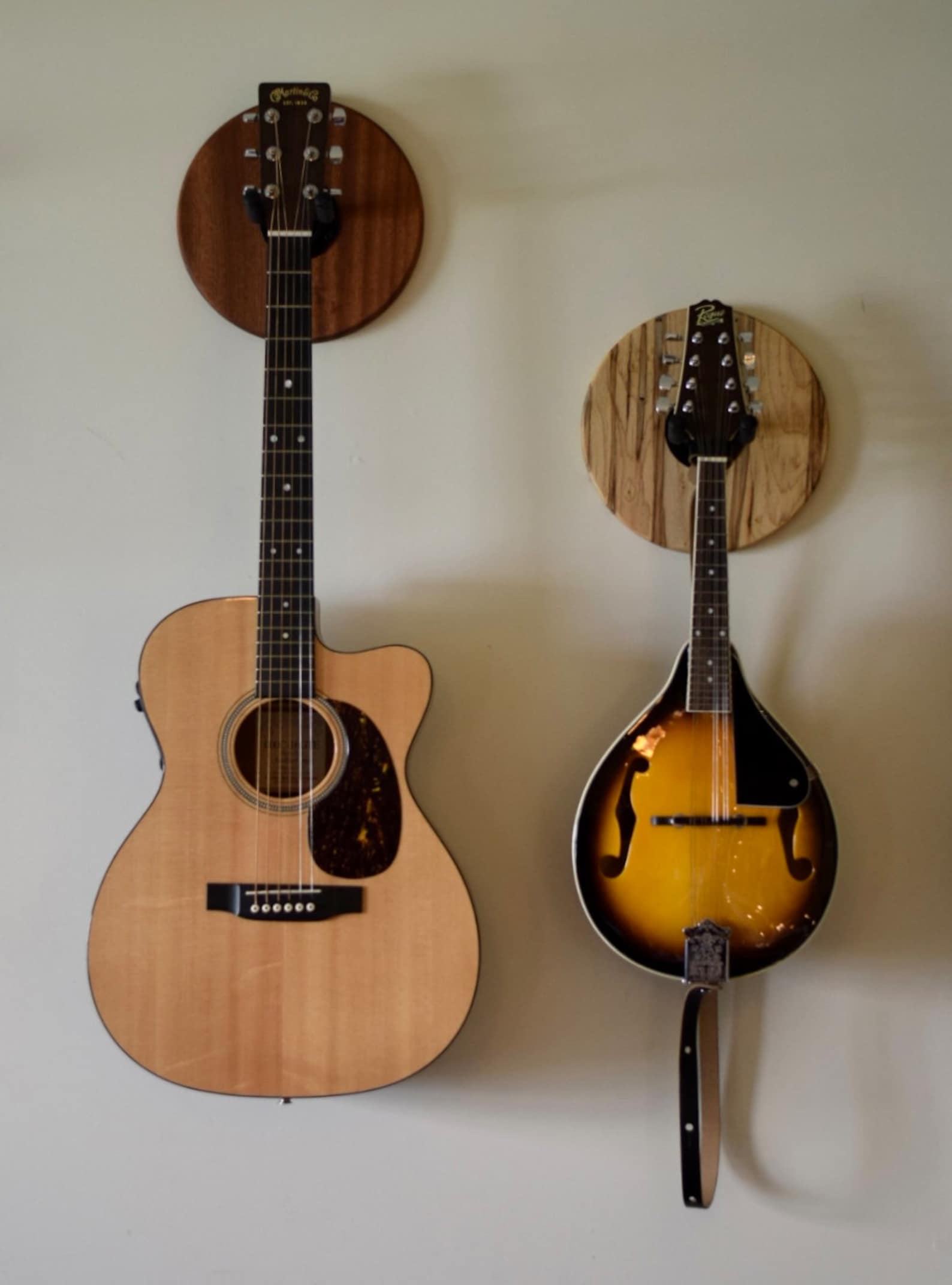 Wall-mount Instrument Holder, Sycamore // Solid Wood Instrument Display ...