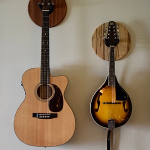 Wall-mount Instrument Holder, Sycamore // Solid Wood Instrument Display ...
