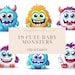 Monster Clipart | Cute Monster | Pocket Monsters | Monster Bundle ...