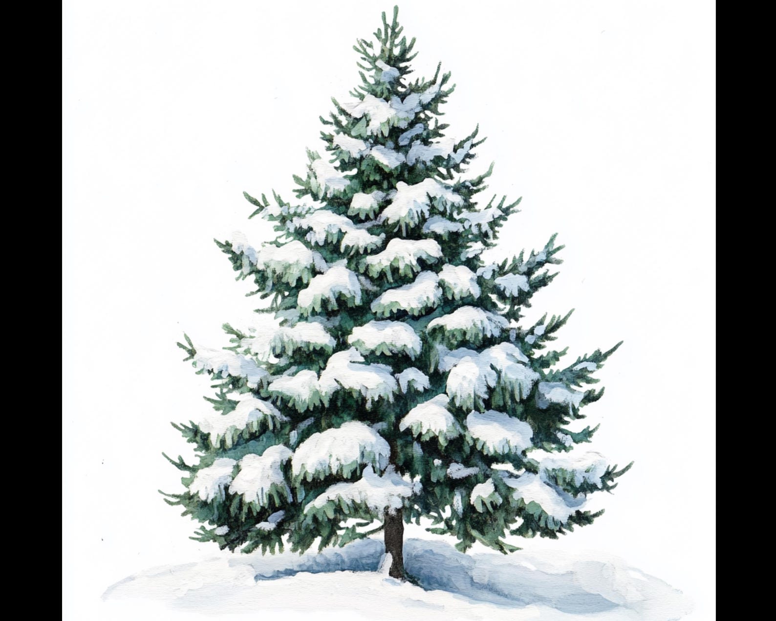 Snowy Christmas Tree Clipart Bundle | 15 Winter Trees PNG Clipart ...