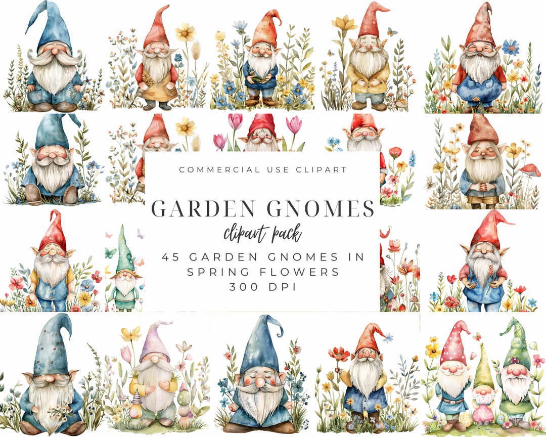 Gnomes Png | Spring Gnome Clipart | Fantasy Clipart | Instant Download ...