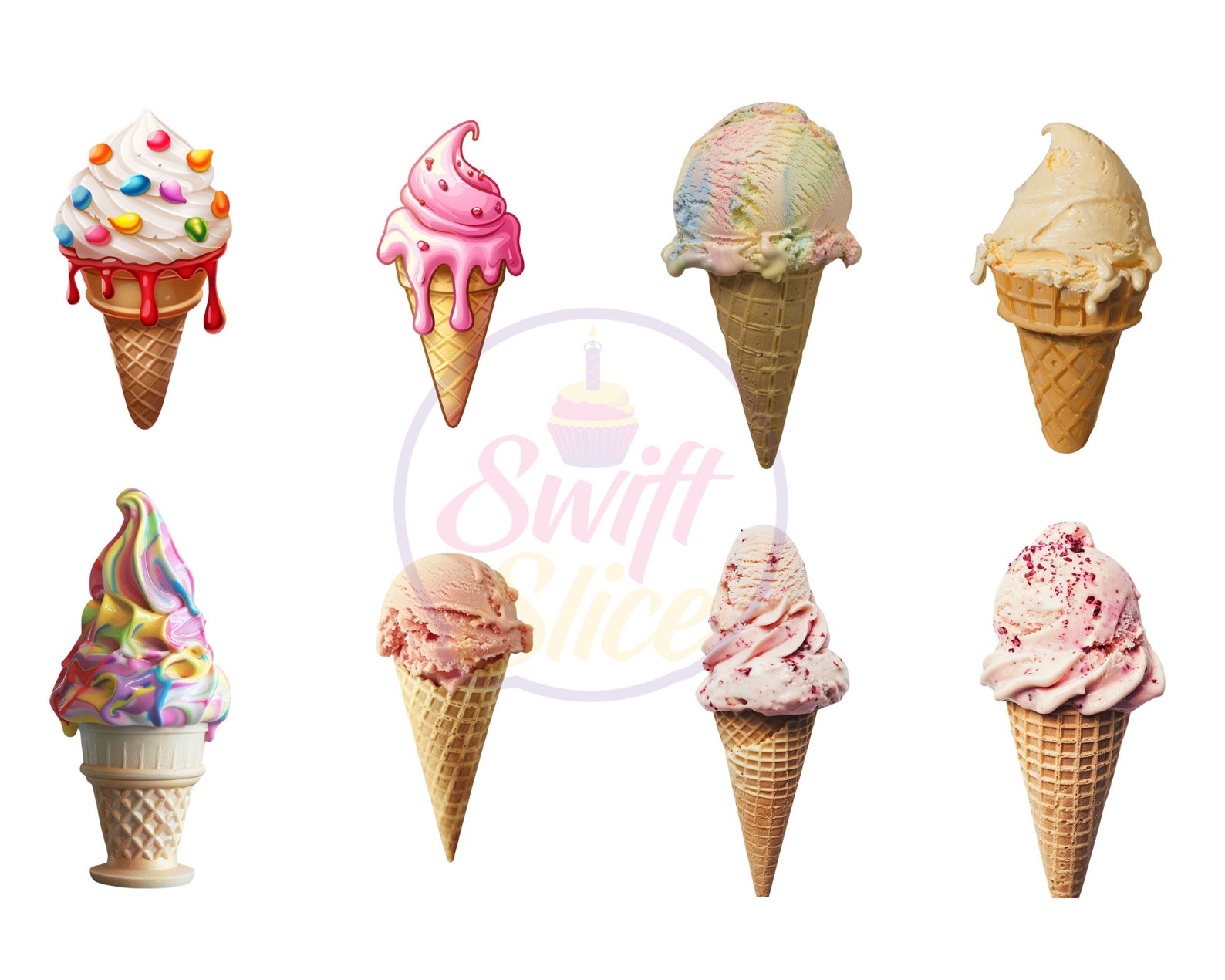 Ice Cream Clipart | Ice Cream Cone Clip Art | Summer Clipart | Ice ...