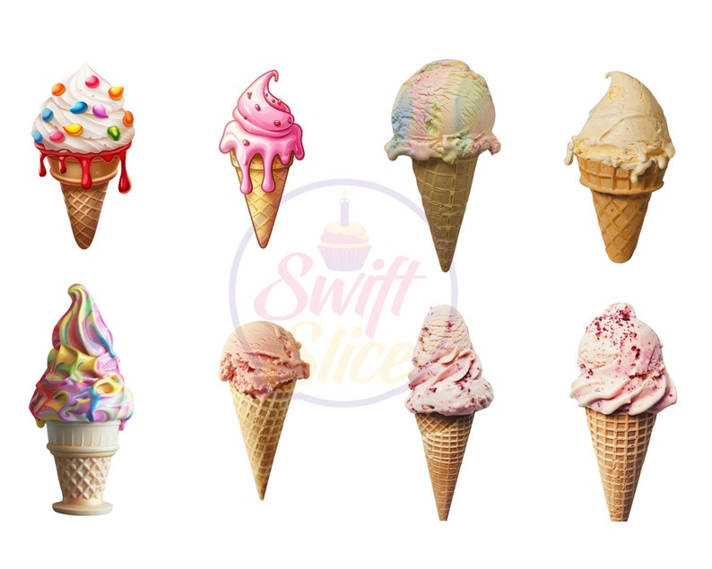 Ice Cream Clipart | Ice Cream Cone Clip Art | Summer Clipart | Ice ...