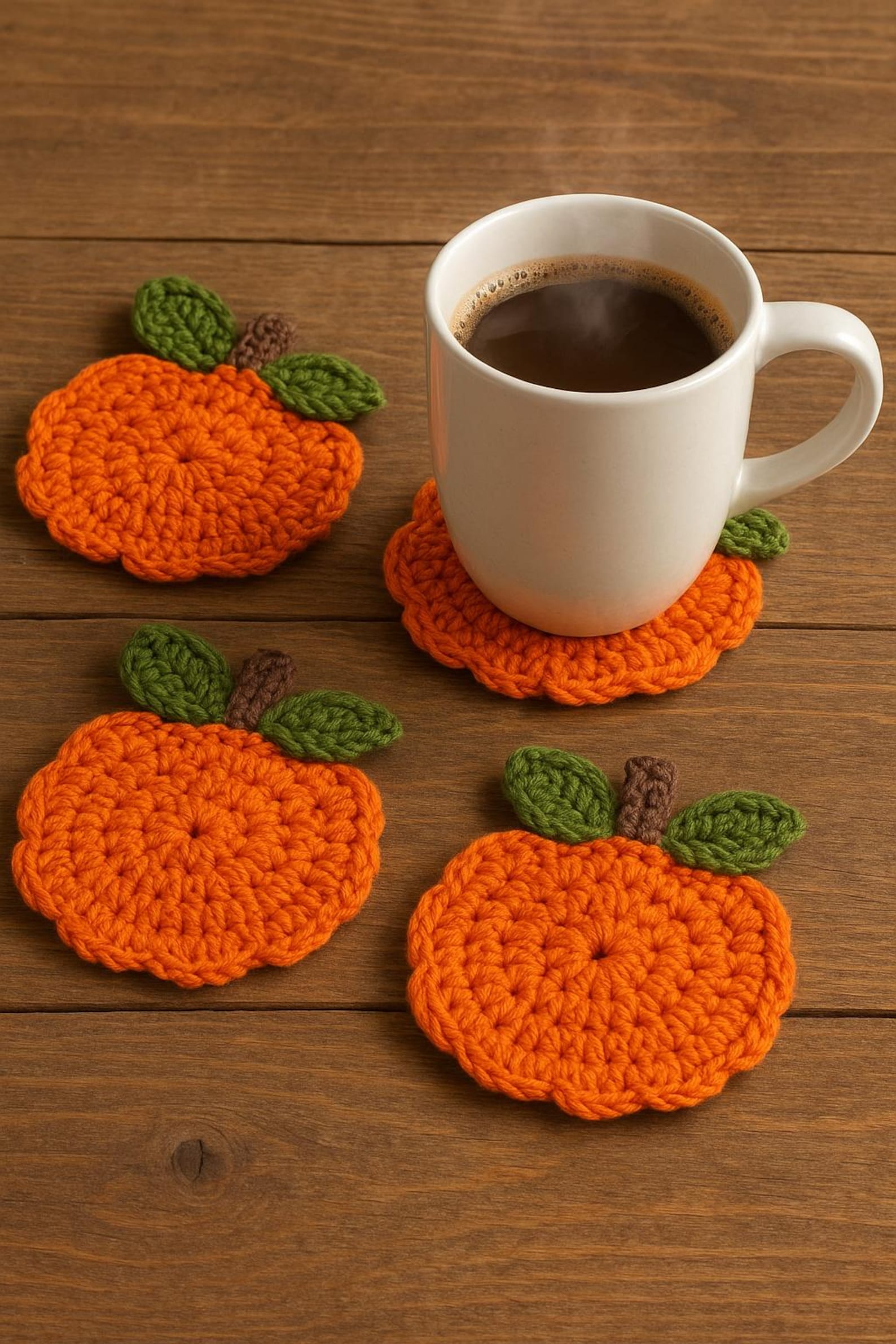 Crochet Pumpkin Coaster Pattern, Easy Fall Decor Crochet Pattern ...