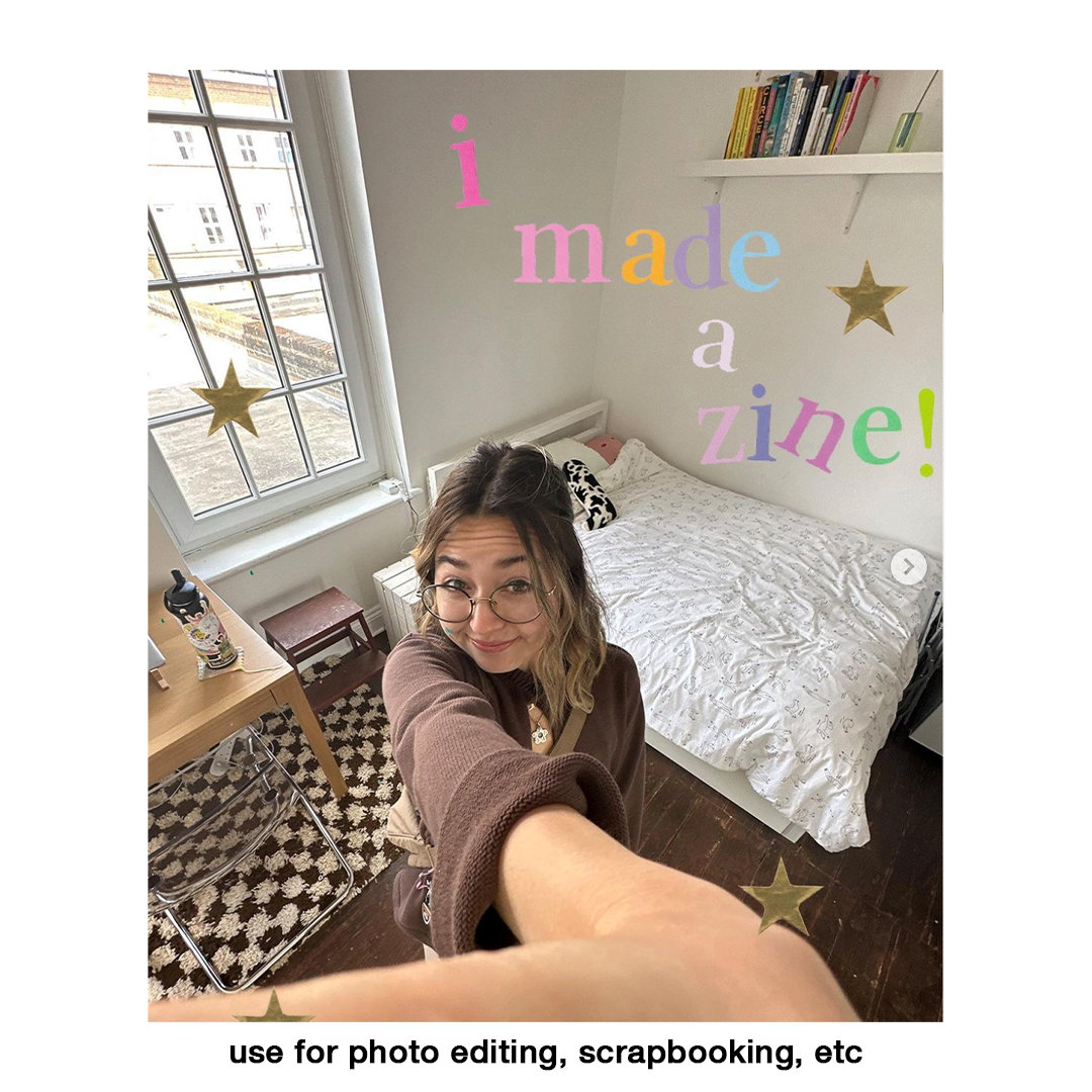 Cute Printable Digital Sticker PNG Alphabet Pack, 134 Multicoloured ...